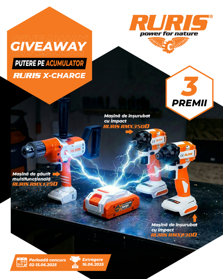 GIVEAWAY RURIS X-CHARGE – Putere pe acumulator și premii pe măsură ...
